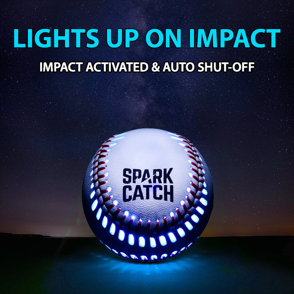 Spark Catch Light Up Baseball (Ice Blue) - Best Baseball Gift