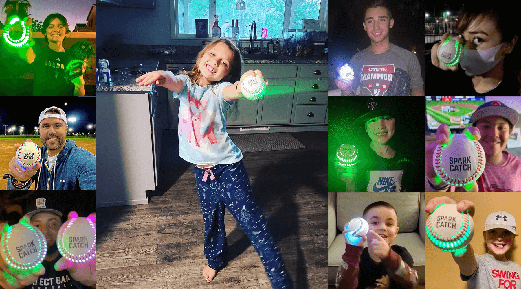 Spark Catch - Glowing Baseball and Softball