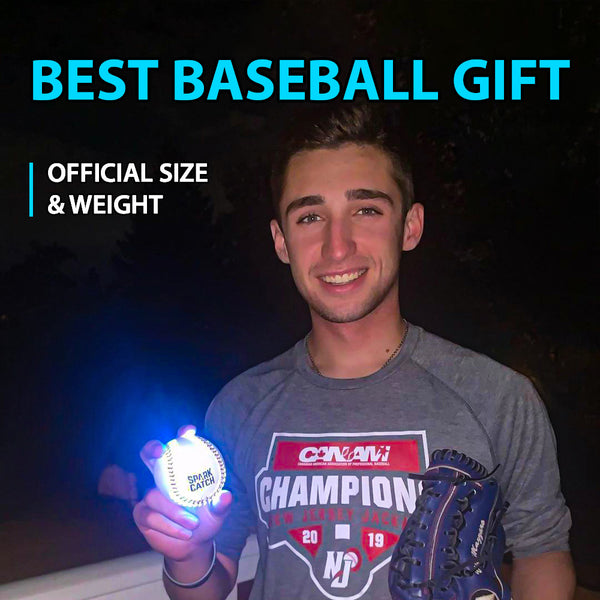 Spark Catch Light Up Baseball (Ice Blue) - Best Baseball Gift