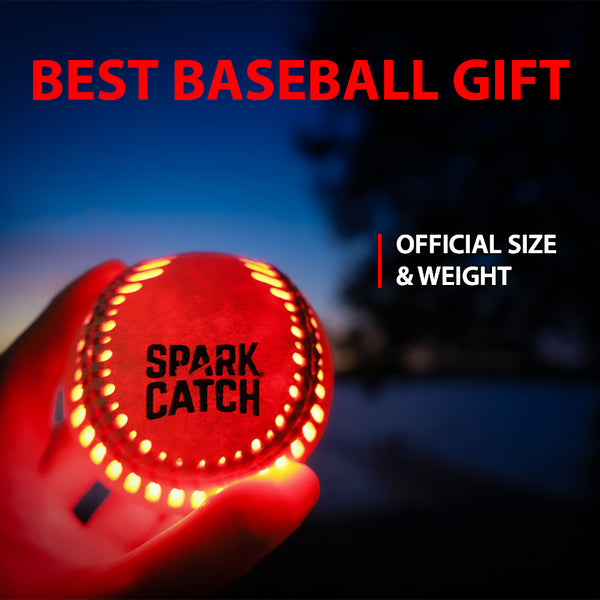 Spark Catch Light Up Baseball (Ruthless Red) - Best Baseball Gift